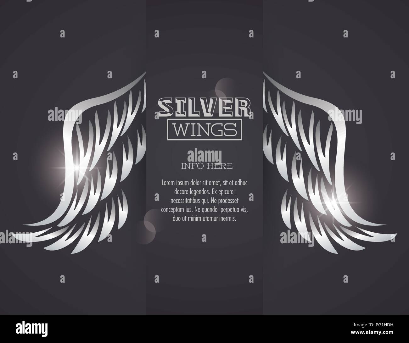 Luxury silver wings Stock Vector Image & Art - Alamy