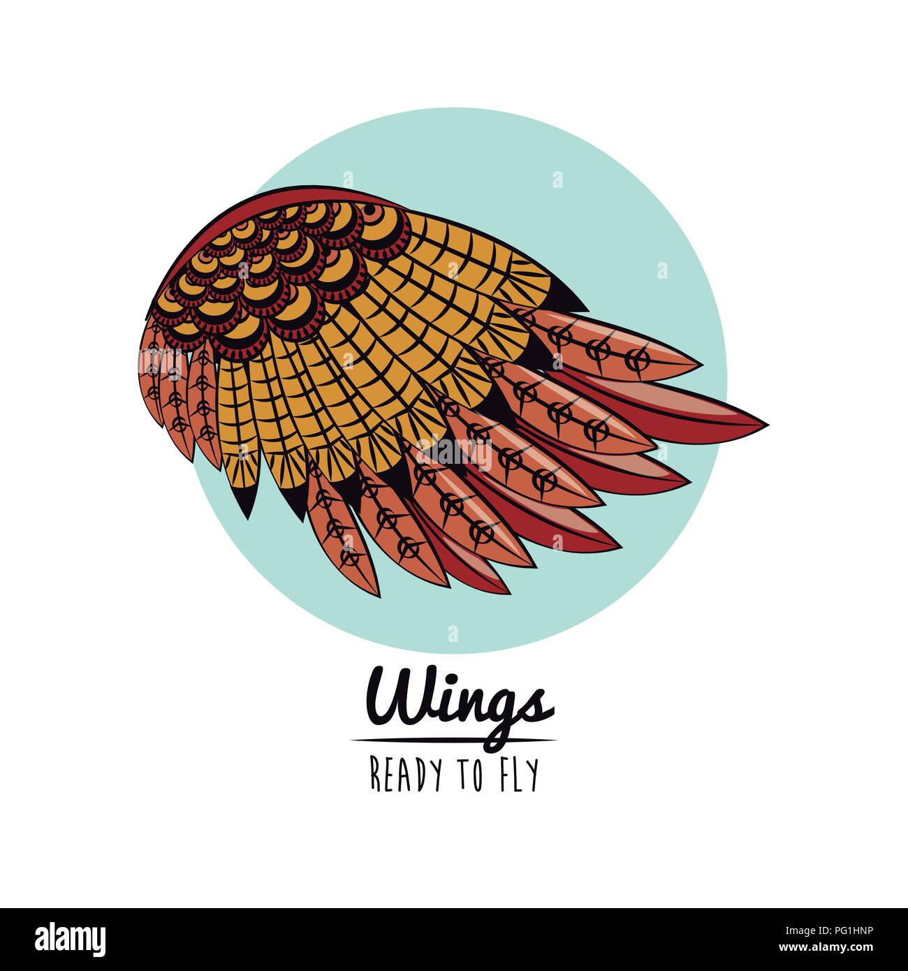 Wings draw emblem cartoon Stock Vector Image & Art - Alamy