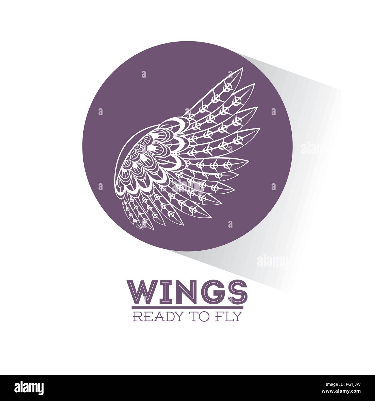 Wings draw emblem cartoon Stock Vector Image & Art - Alamy