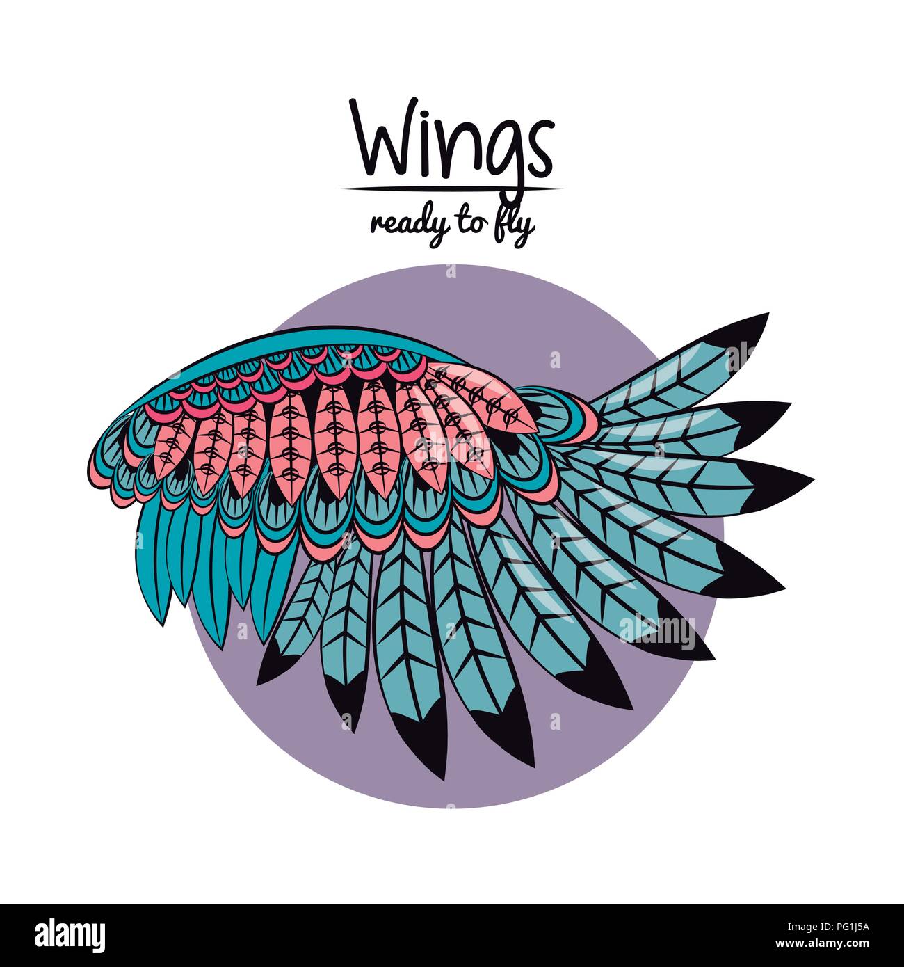 Wings draw emblem cartoon Stock Vector Image & Art - Alamy