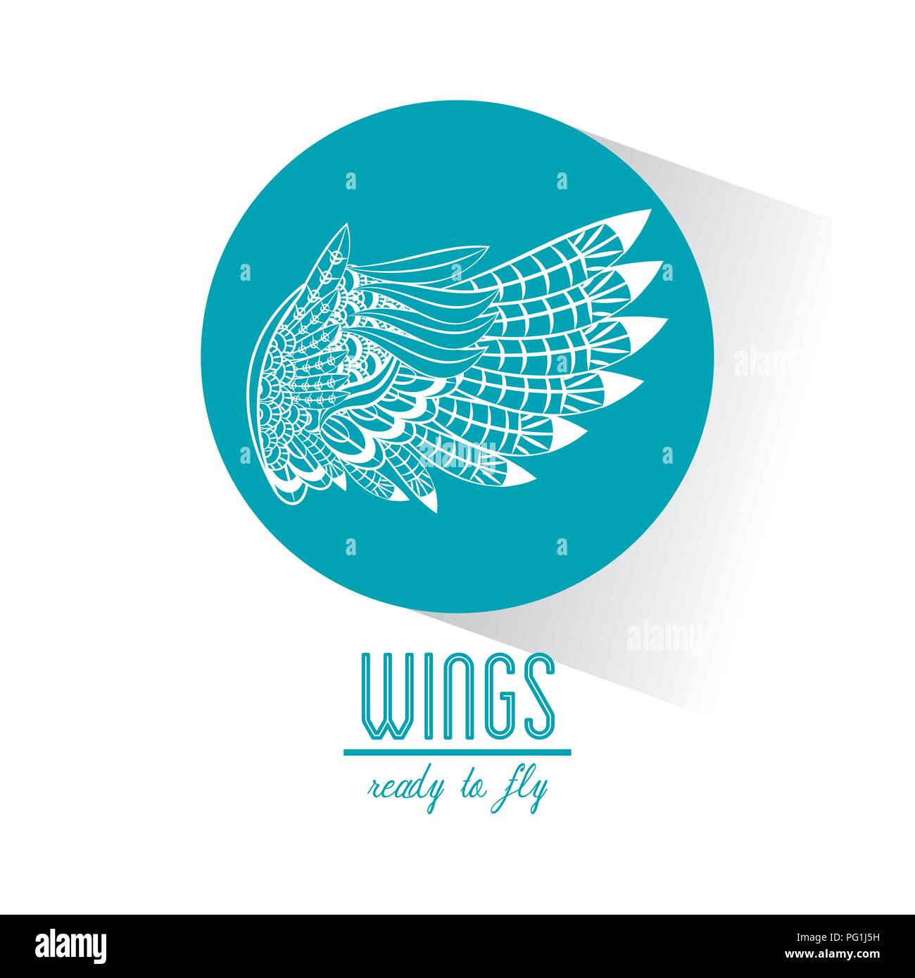 Wings draw emblem cartoon Stock Vector Image & Art - Alamy