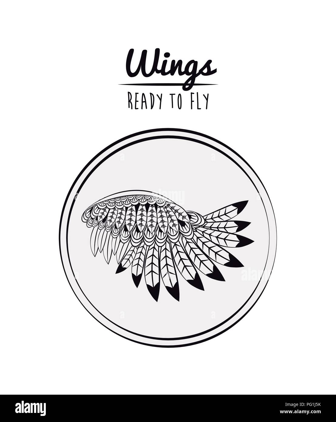 Wings draw emblem cartoon Stock Vector Image & Art - Alamy