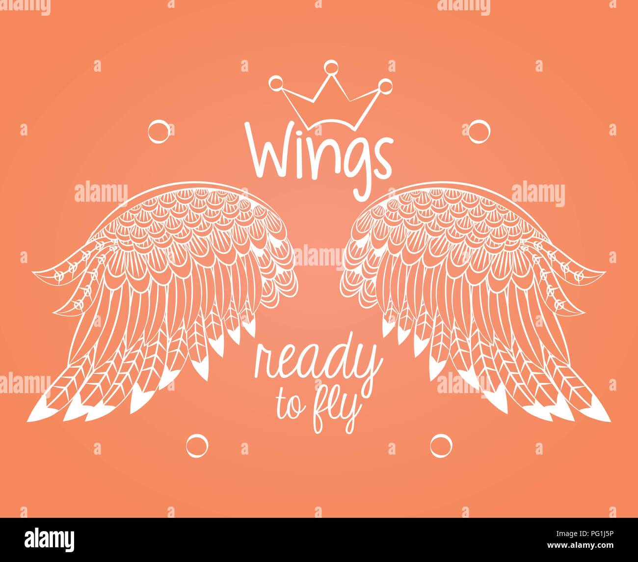 Wings ready to fly emblem Stock Vector Image & Art - Alamy