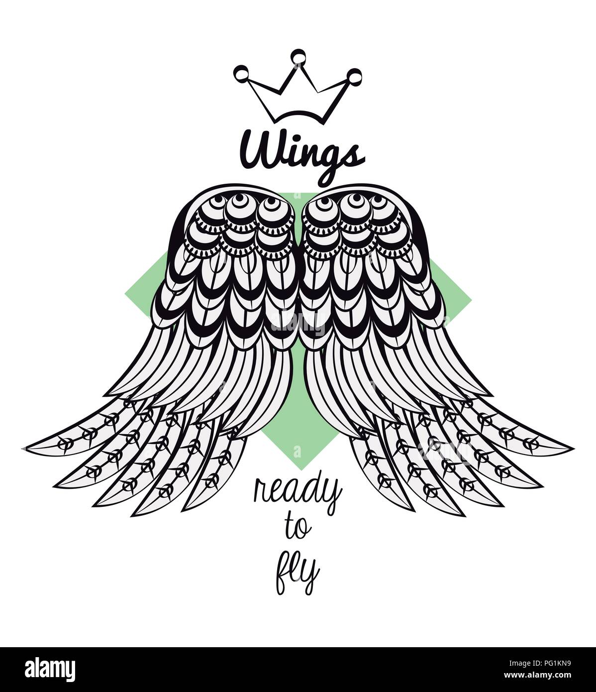 Wings ready to fly Stock Vector Image & Art - Alamy