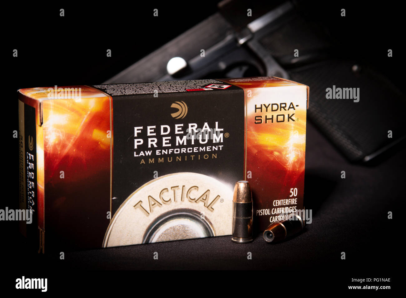 Federal Premium Hydra-Shok 9mm Ammunition Stock Photo - Alamy