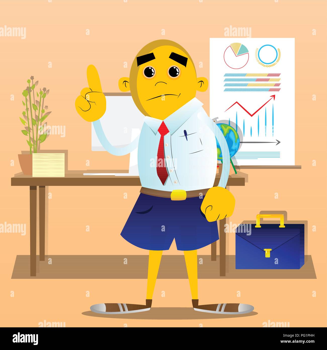 Caricature of a man pointing Stock Vector Images - Alamy