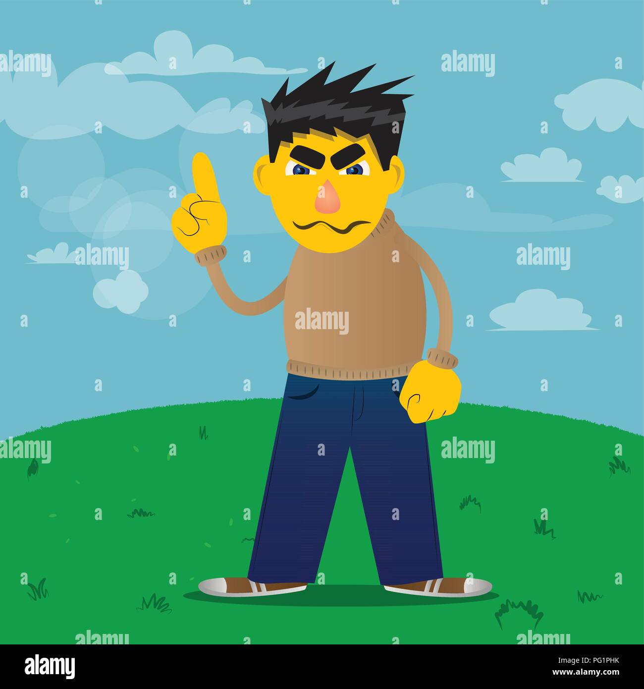 Men presenting clothes Stock Vector Images - Alamy