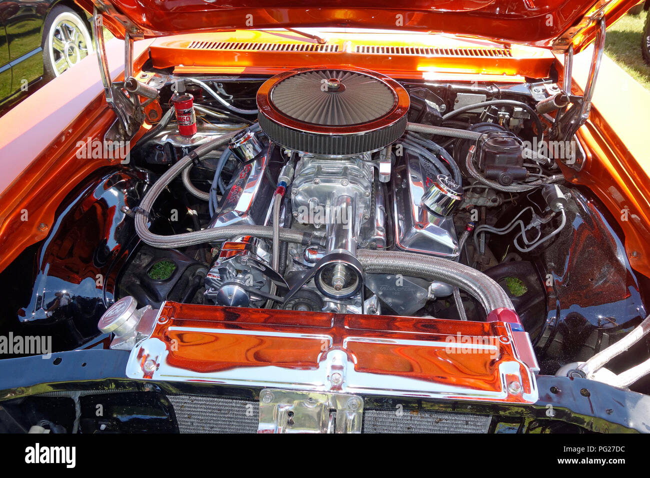 Antique car on display at a car show Stock Photo - Alamy