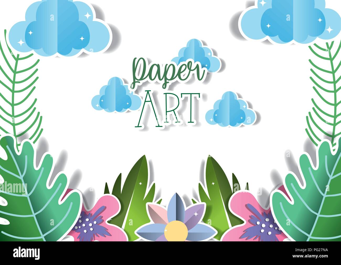 Paper art landscape Stock Vector Image & Art - Alamy