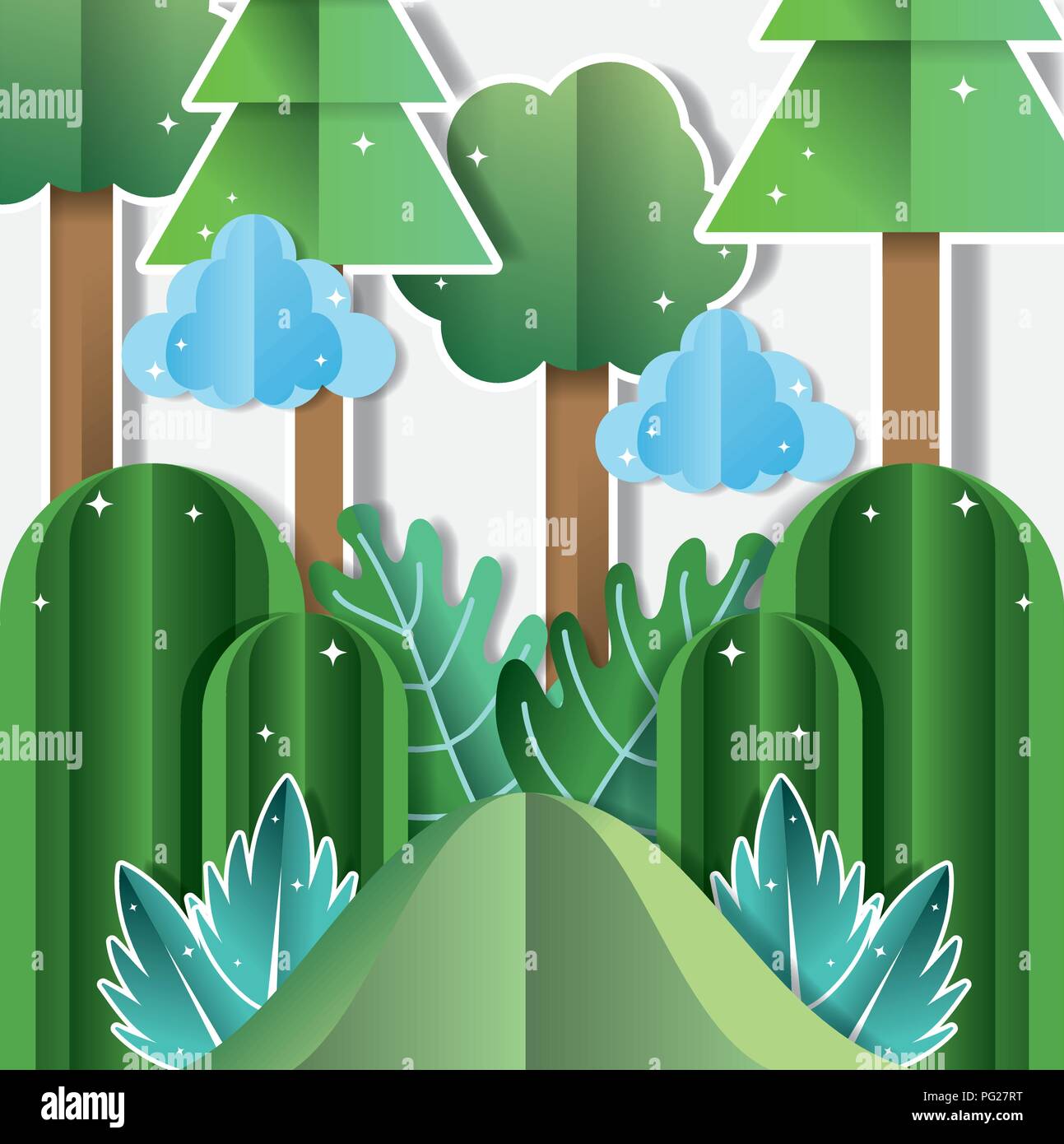 Paper landscape cartoons Stock Vector Image & Art - Alamy