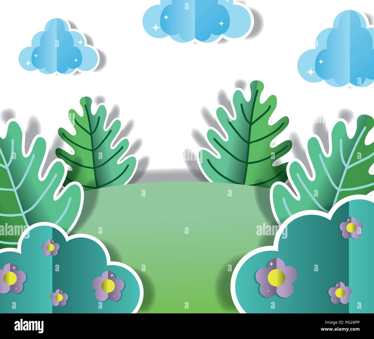 Paper landscape cartoons Stock Vector Image & Art - Alamy
