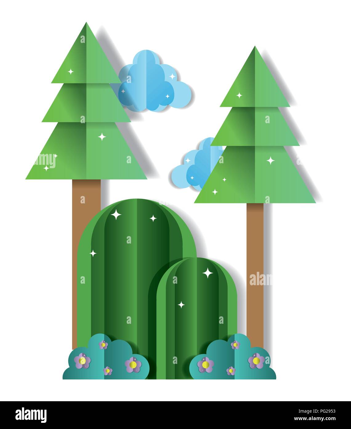 Paper landscape cartoons Stock Vector Image & Art - Alamy