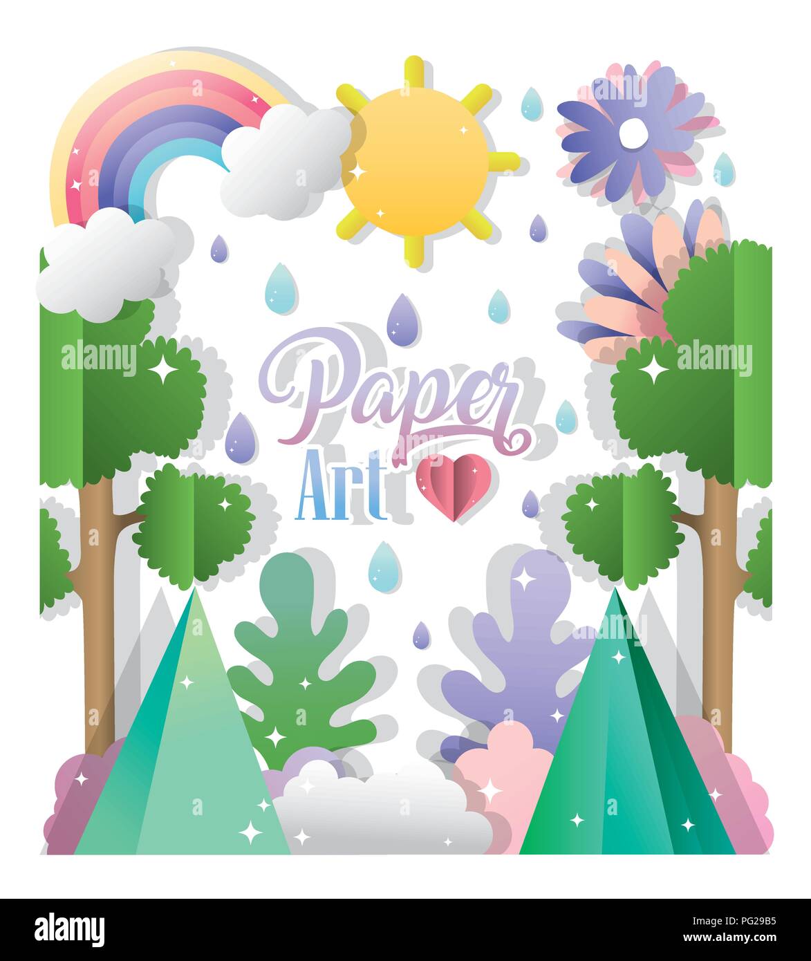 Paper art cartoons Stock Vector Image & Art - Alamy