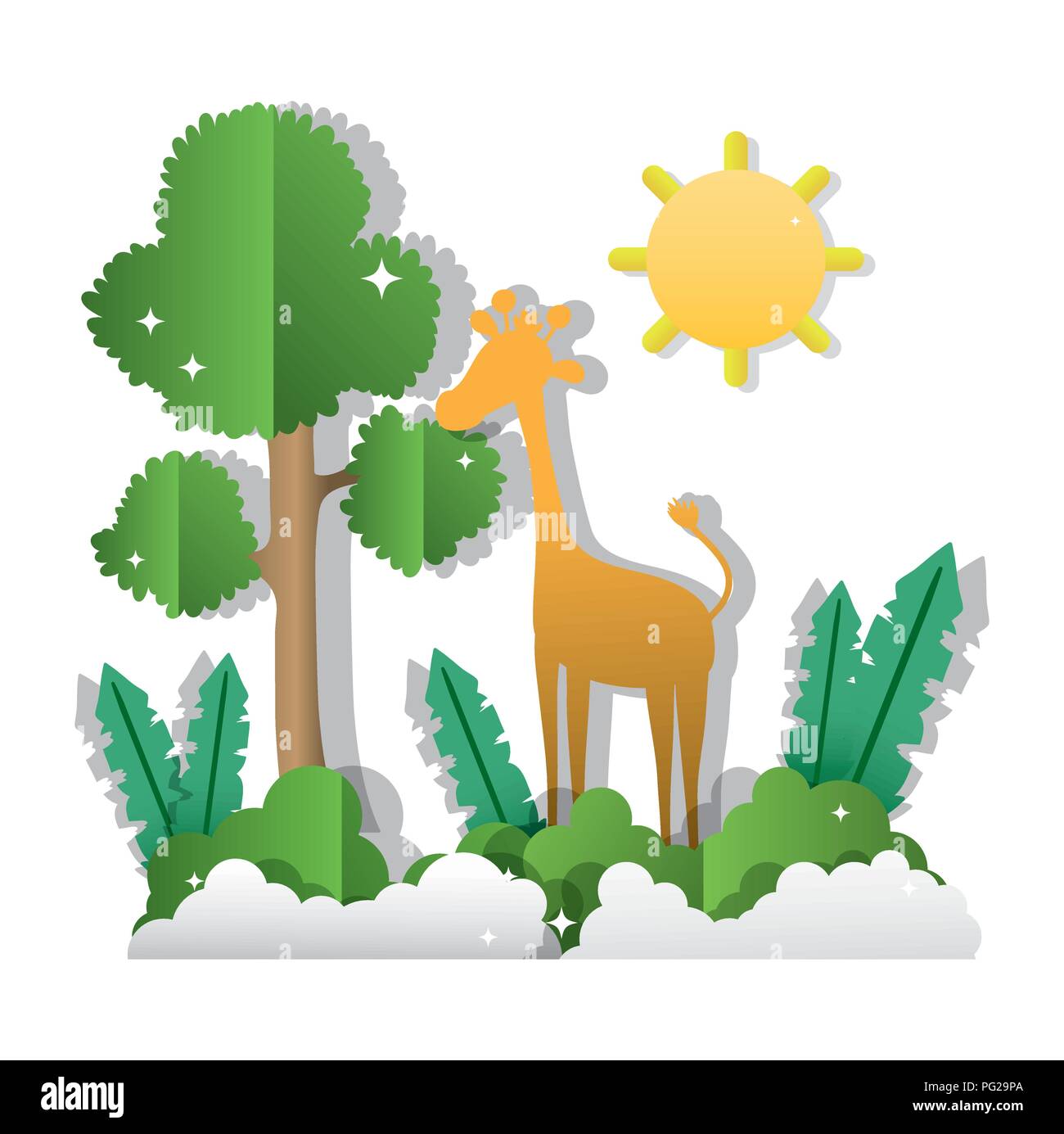 Cut paper animal colorful Cut Out Stock Images & Pictures - Alamy
