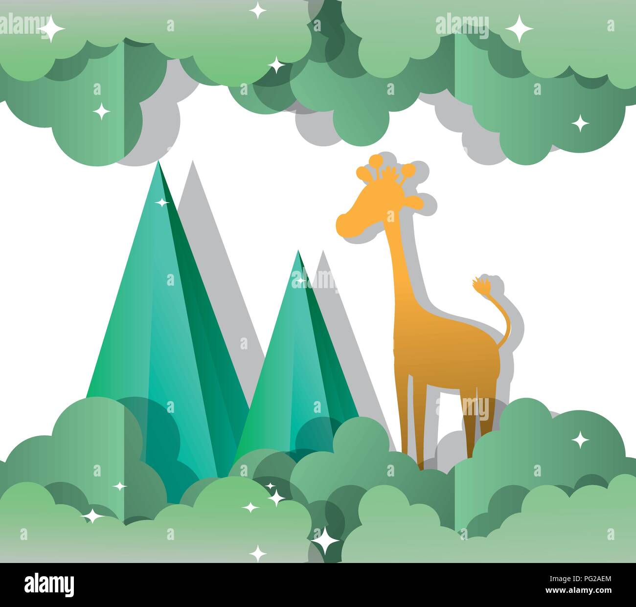 Paper art animal Stock Vector Image & Art - Alamy