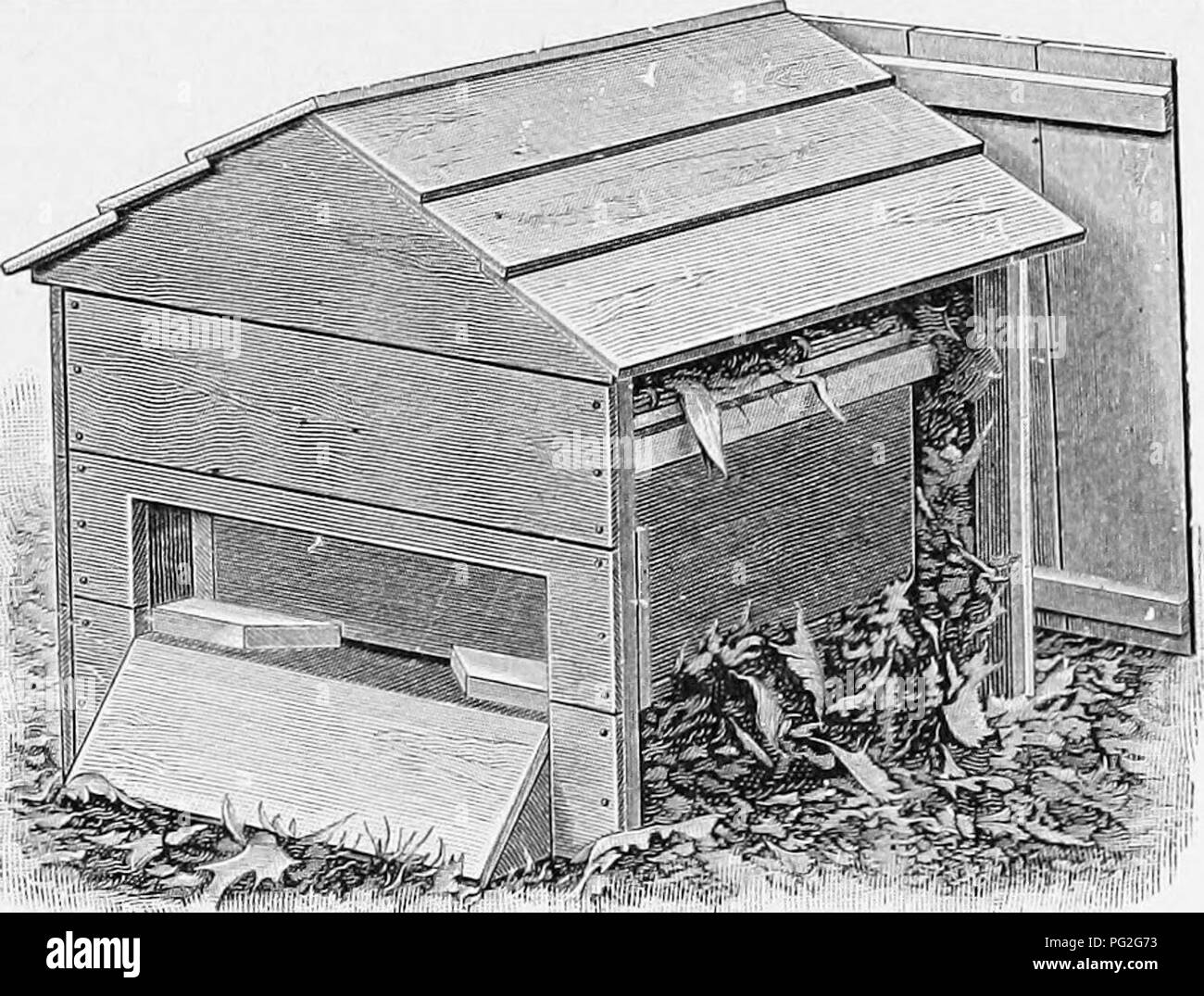 The image features a diagram from Langstroth's work on beekeeping ...