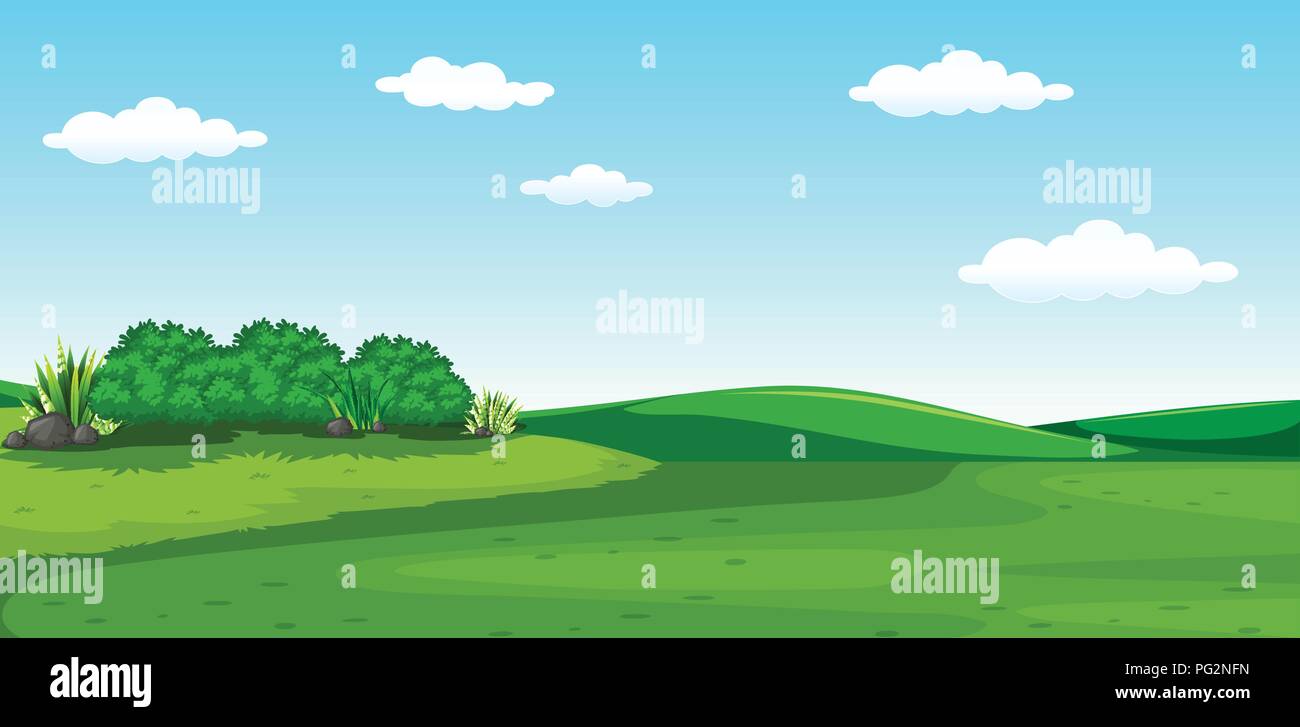A beautiful greenery scenery illustration Stock Vector Image & Art - Alamy