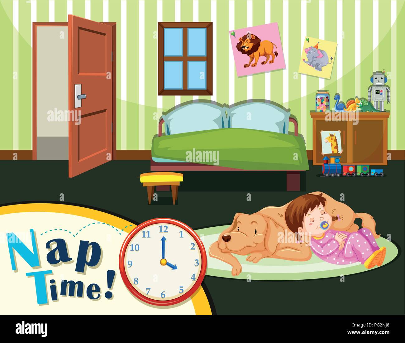 Nap time Stock Vector Images - Alamy