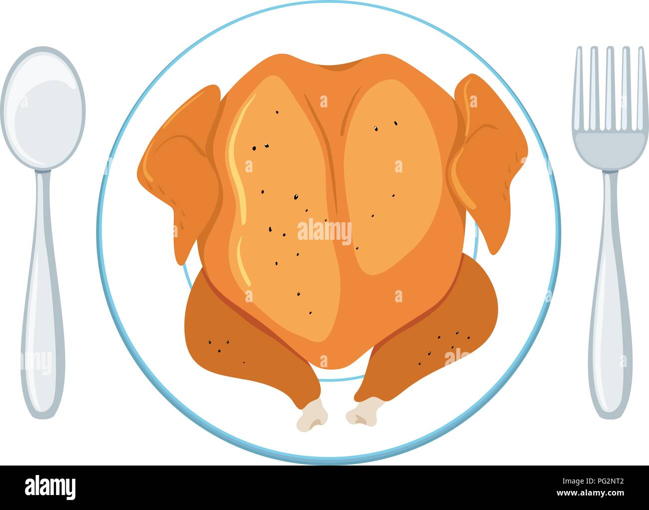 Full chicken cooking Stock Vector Images - Alamy