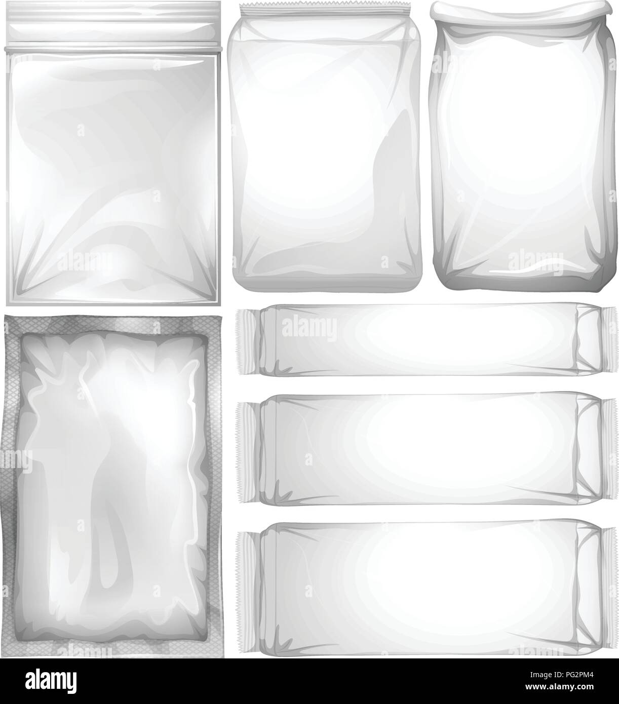 Set of plastic packages illustration Stock Vector Image & Art - Alamy