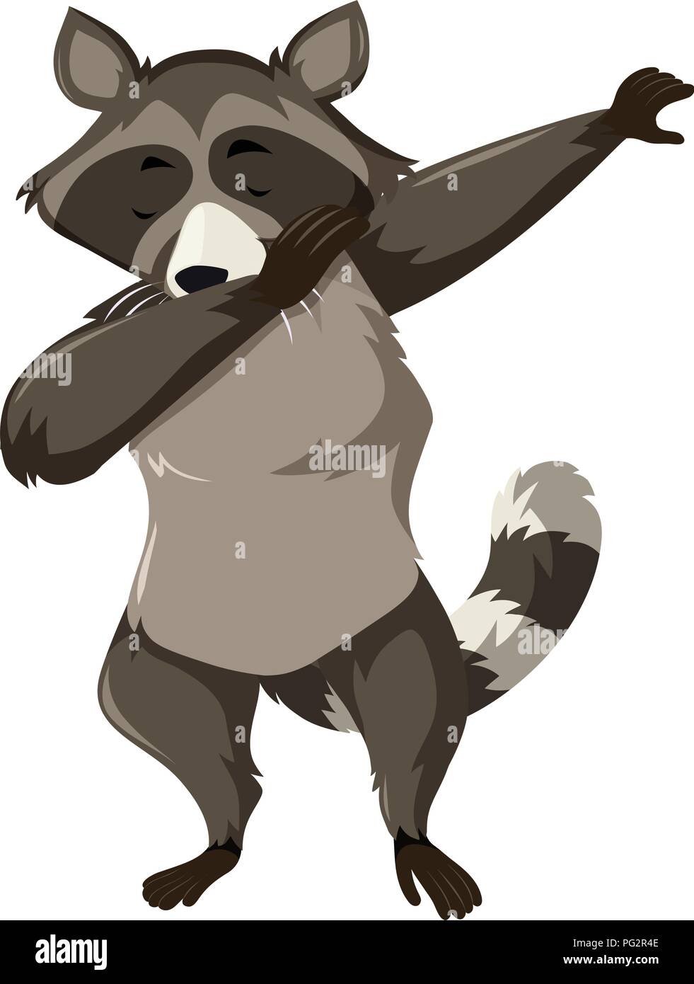A raccoon dap on white background illustration Stock Vector Image & Art ...