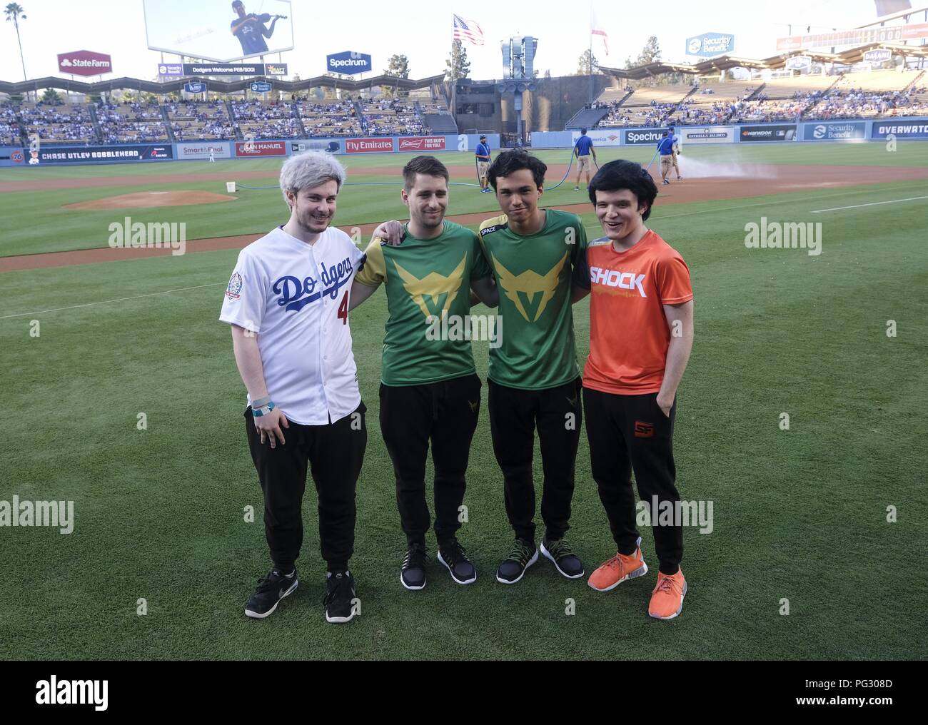 Los Angeles, California, USA. 22nd Aug, 2018. Los Angeles Gladiators e ...