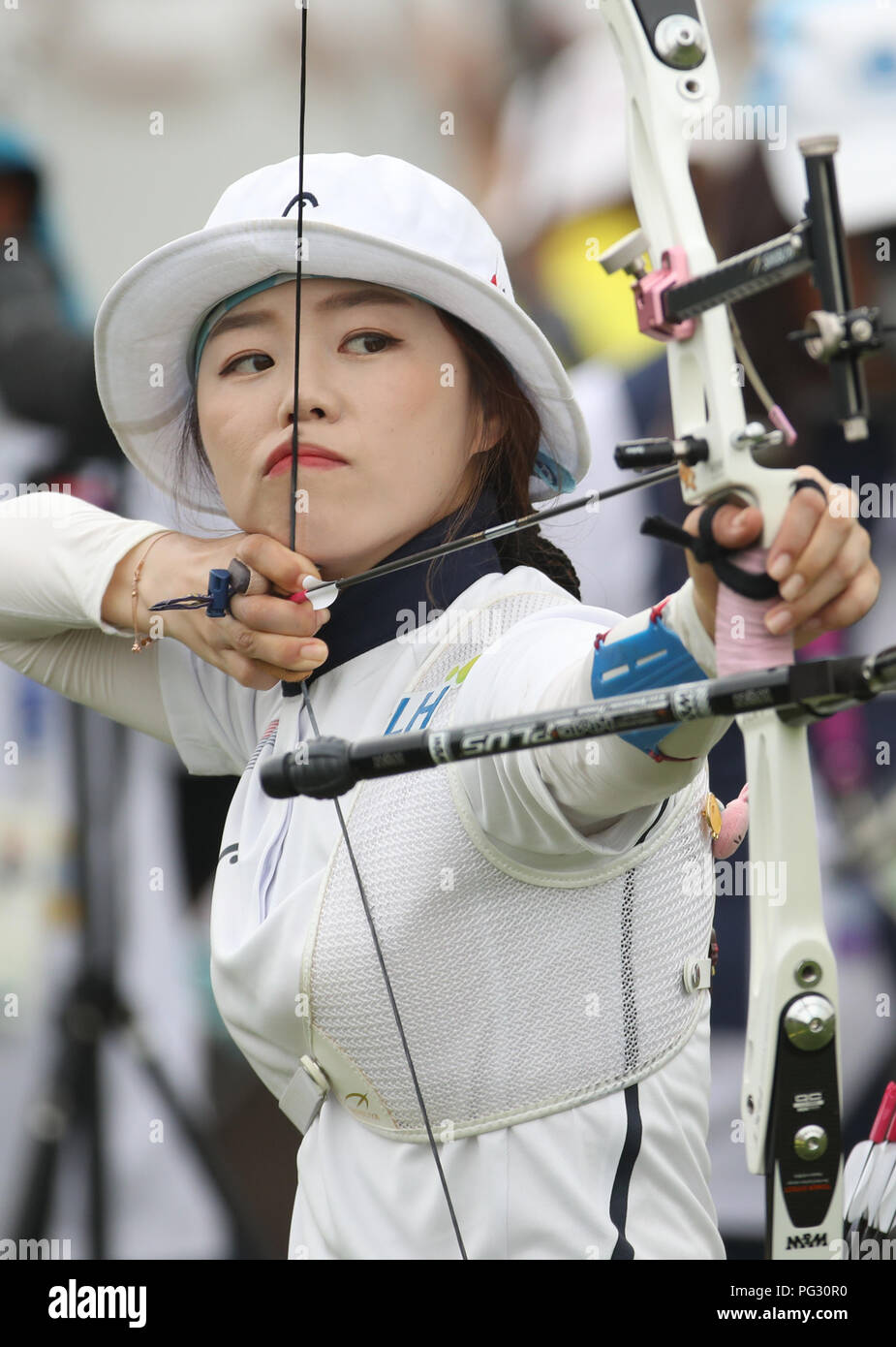 Indonesia. 23rd Aug, 2018. S. Korean archer at Asiad South Korea's ...