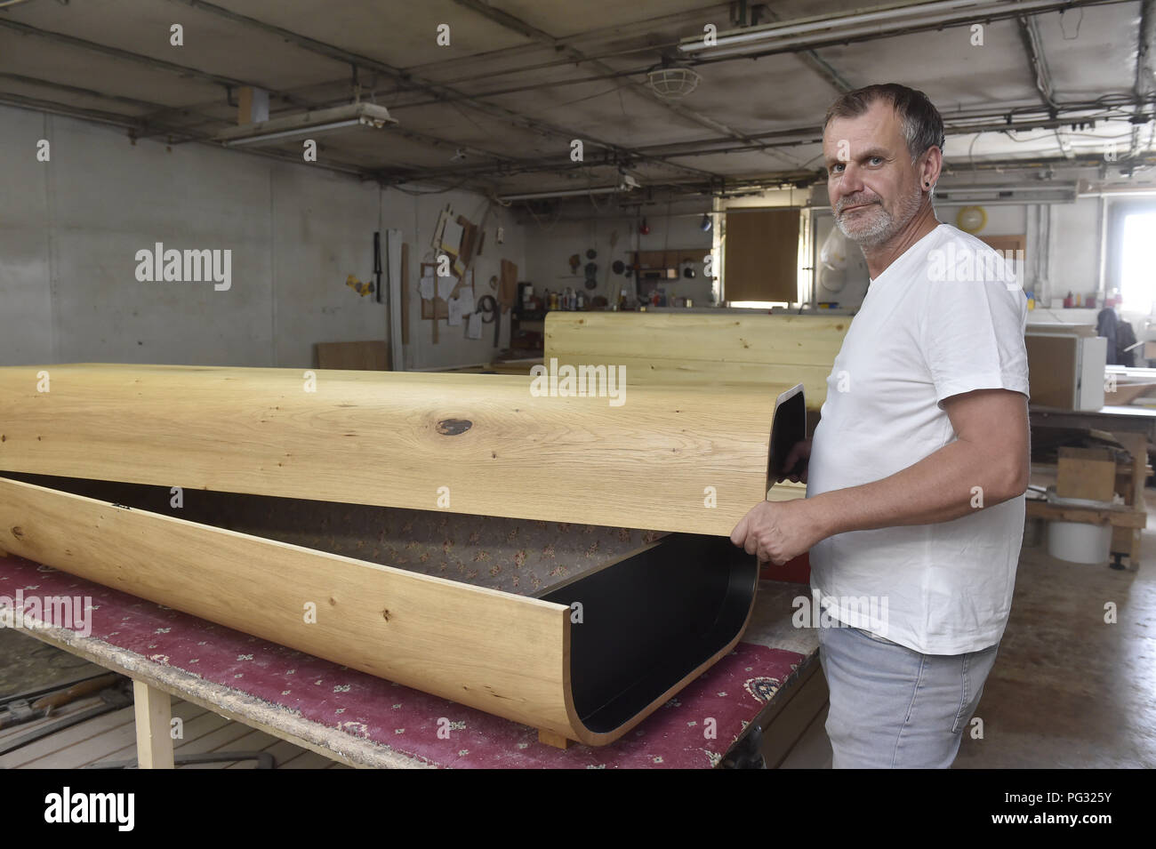 Velka Bystrice, Czech Republic. 21st Aug, 2018. Designer Jiri Duris ...