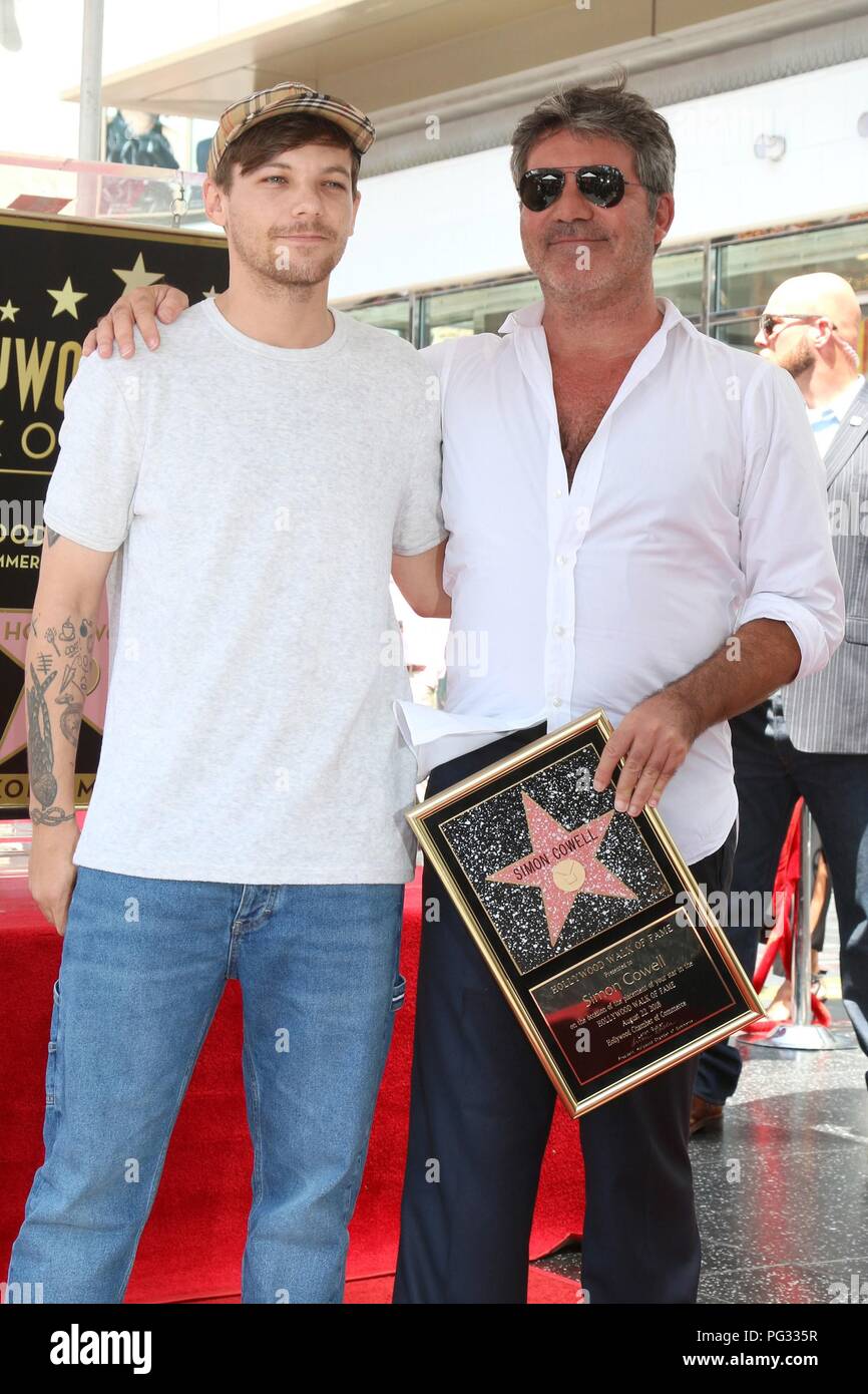 Los Angeles, CA, USA. 22nd Aug, 2018. Louis Tomlinson, Simon Cowell at ...