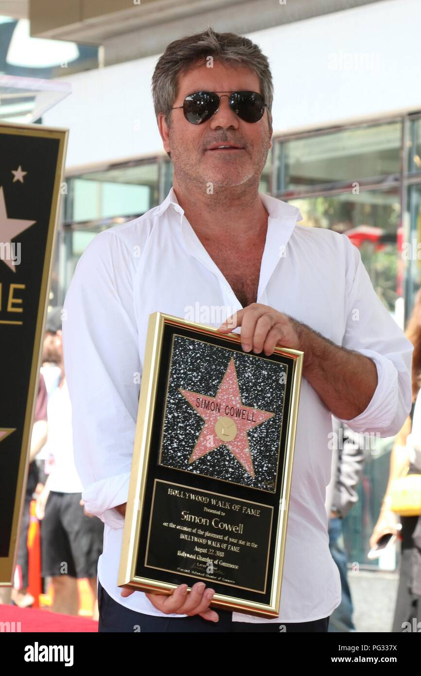 Los Angeles, CA, USA. 22nd Aug, 2018. Simon Cowell at the induction ...