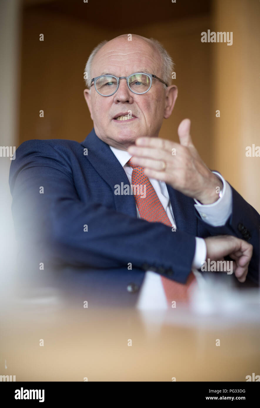 Berlin, Germany. 23rd Aug, 2018. Volker Kauder (CDU), leader of the CDU ...