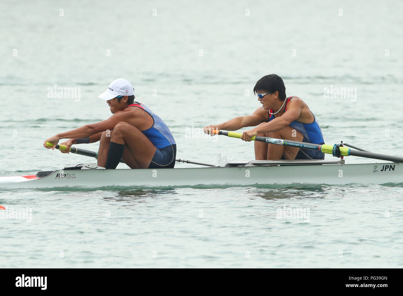 Palembang, Indonesia. 23rd Aug, 2018. Yoshihiro Otsuka & Yuta Takano ...