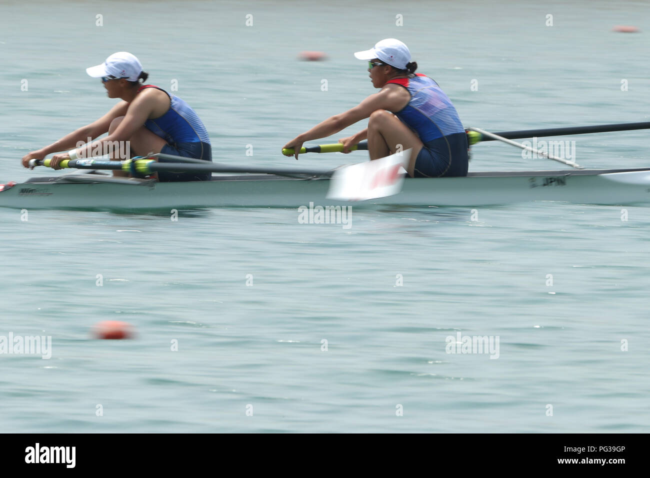 Palembang, Indonesia. 23rd Aug, 2018. Akiho Takano & Kana Nishihara ...