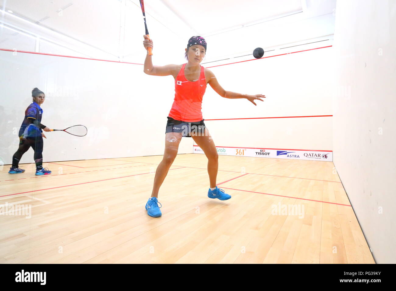 Jakarta, Indonesia. 23rd Aug, 2018. Satomi Watanabe (JPN) Squash ...