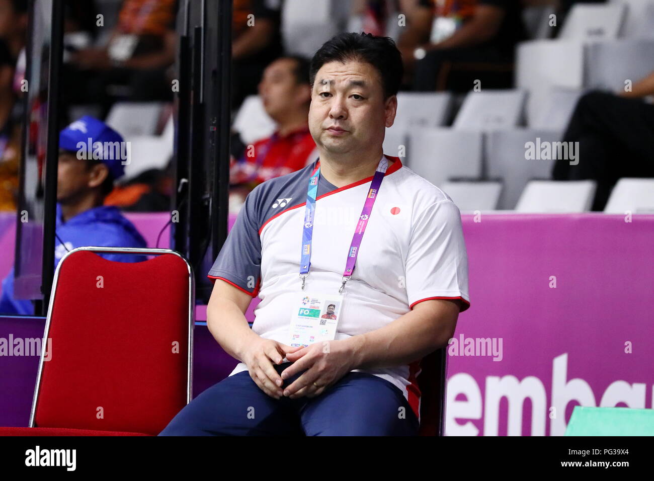 Jakarta, Indonesia. 23rd Aug, 2018. Sang Beom Choi (JPN) Badminton : Women's Singles Round of 32 ...