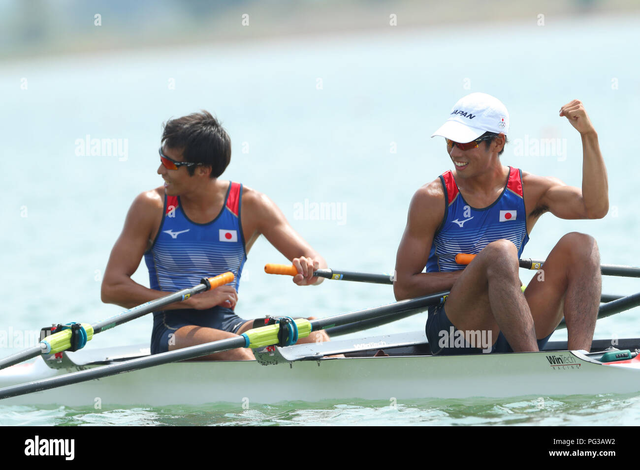 Palembang, Indonesia. 24th Aug, 2018. Masahiro Takeda & Masayuki ...