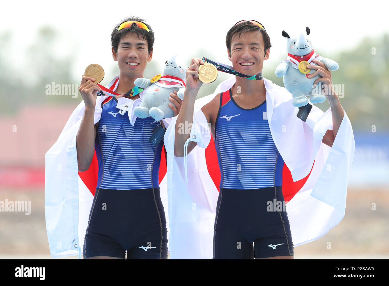 Palembang, Indonesia. 24th Aug, 2018. Masahiro Takeda & Masayuki ...