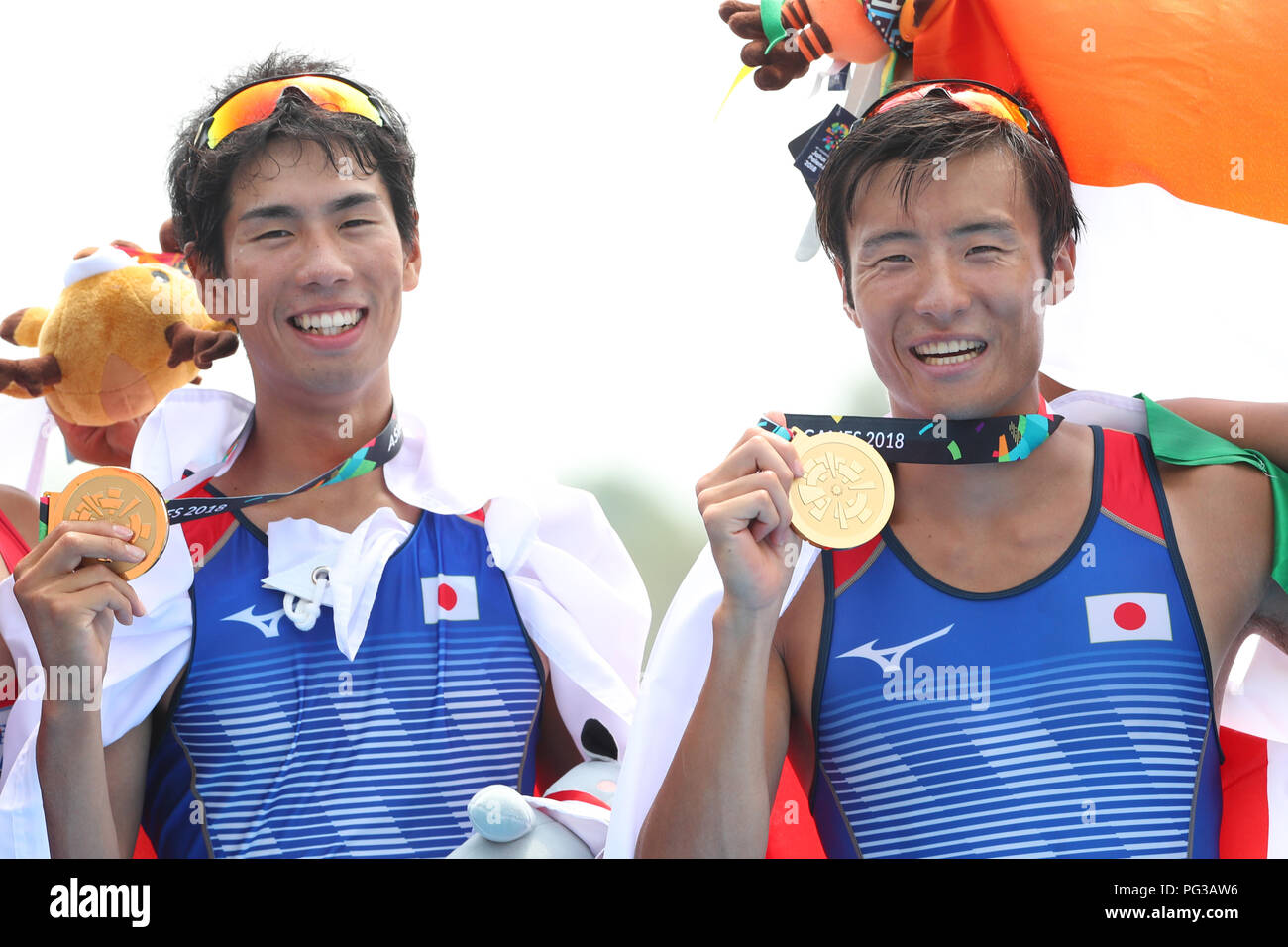 Palembang, Indonesia. 24th Aug, 2018. Masahiro Takeda & Masayuki ...
