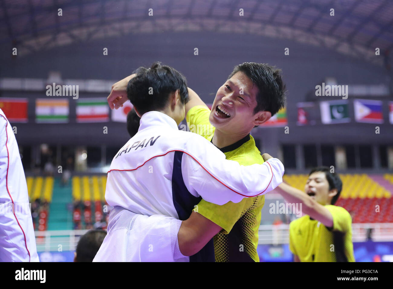 Palembang, Indonesia. 24th Aug, 2018. Masahiro Yamada (JPN) Sepak takraw : Men's Doubles ...