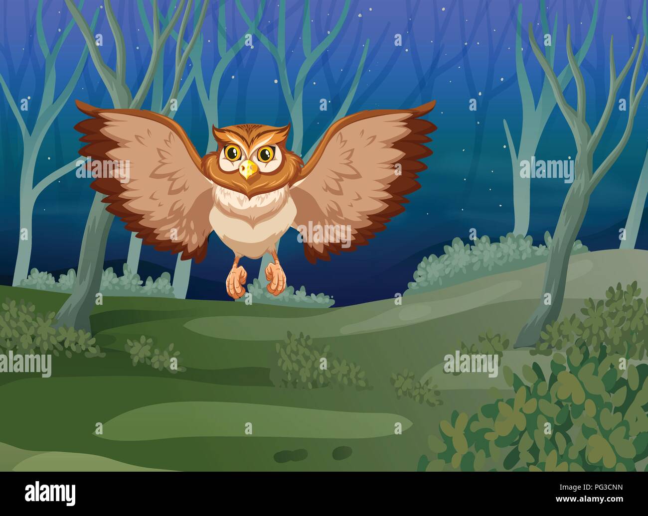 Owl Flying Clipart