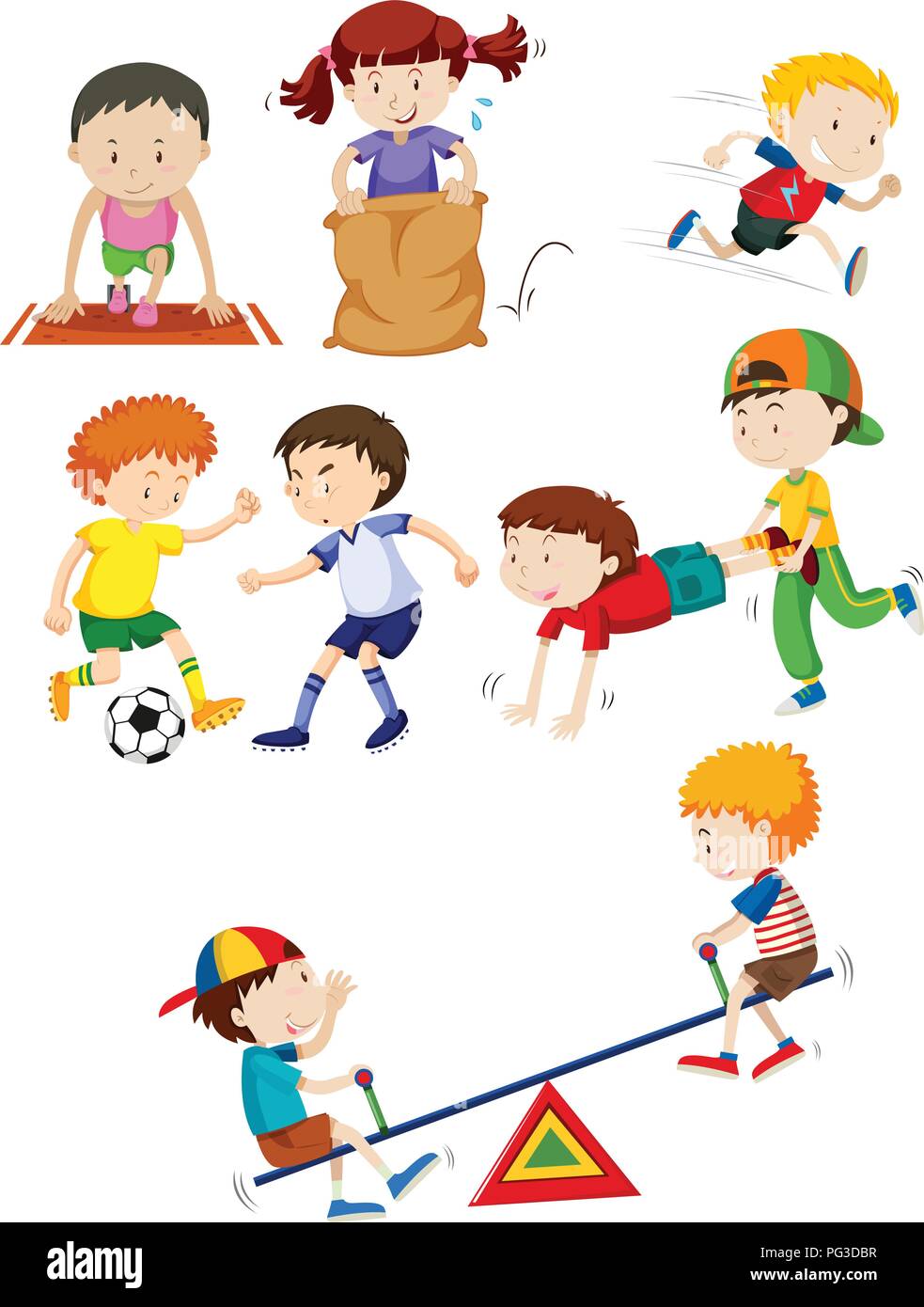 Young children and activity illustration Stock Vector Image & Art - Alamy