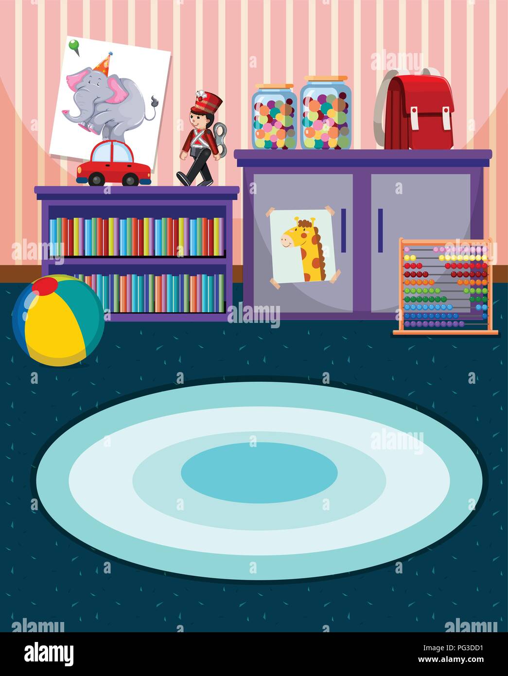 Interior of play room illustration Stock Vector Image & Art - Alamy