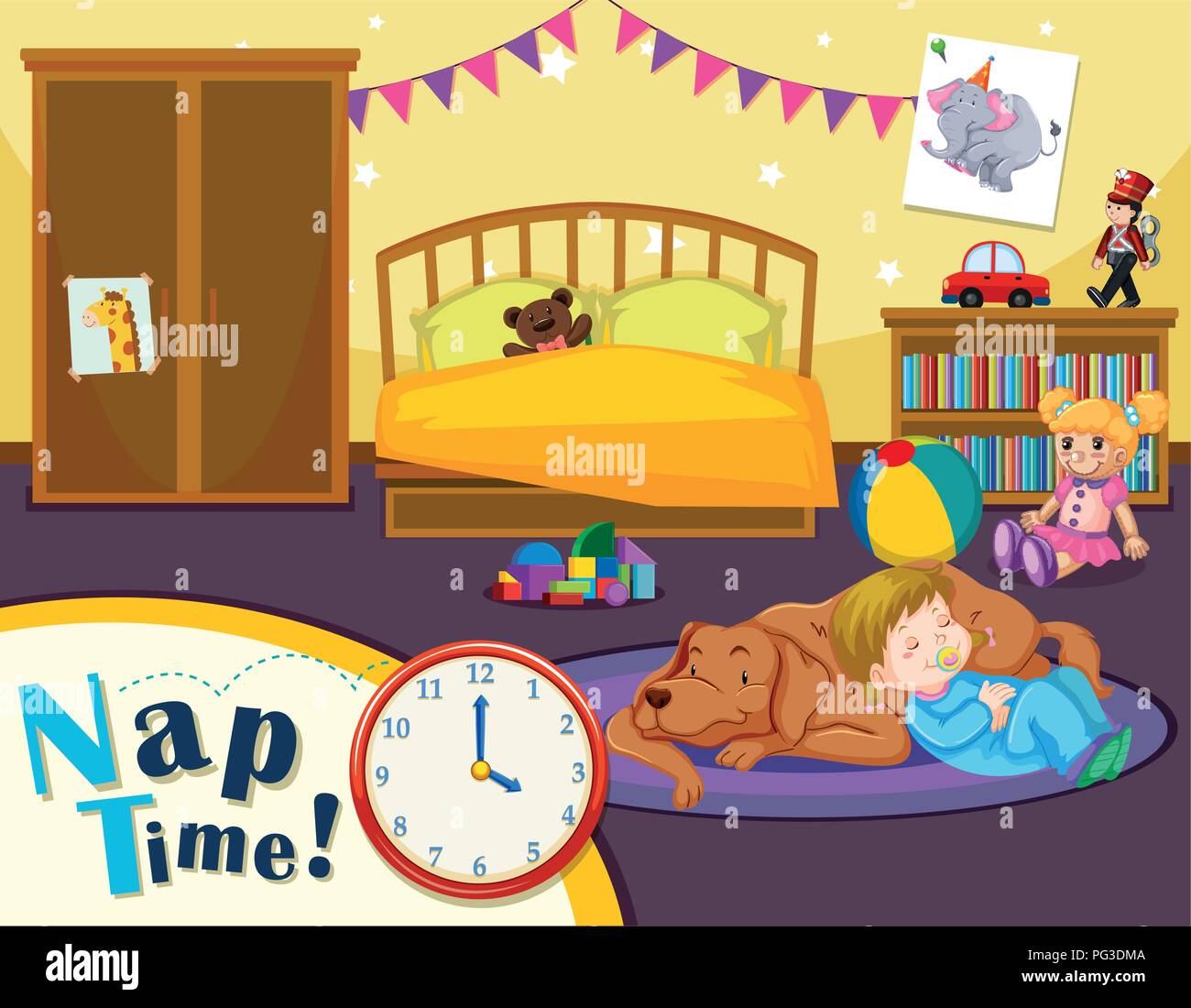 Nap time Stock Vector Images - Alamy