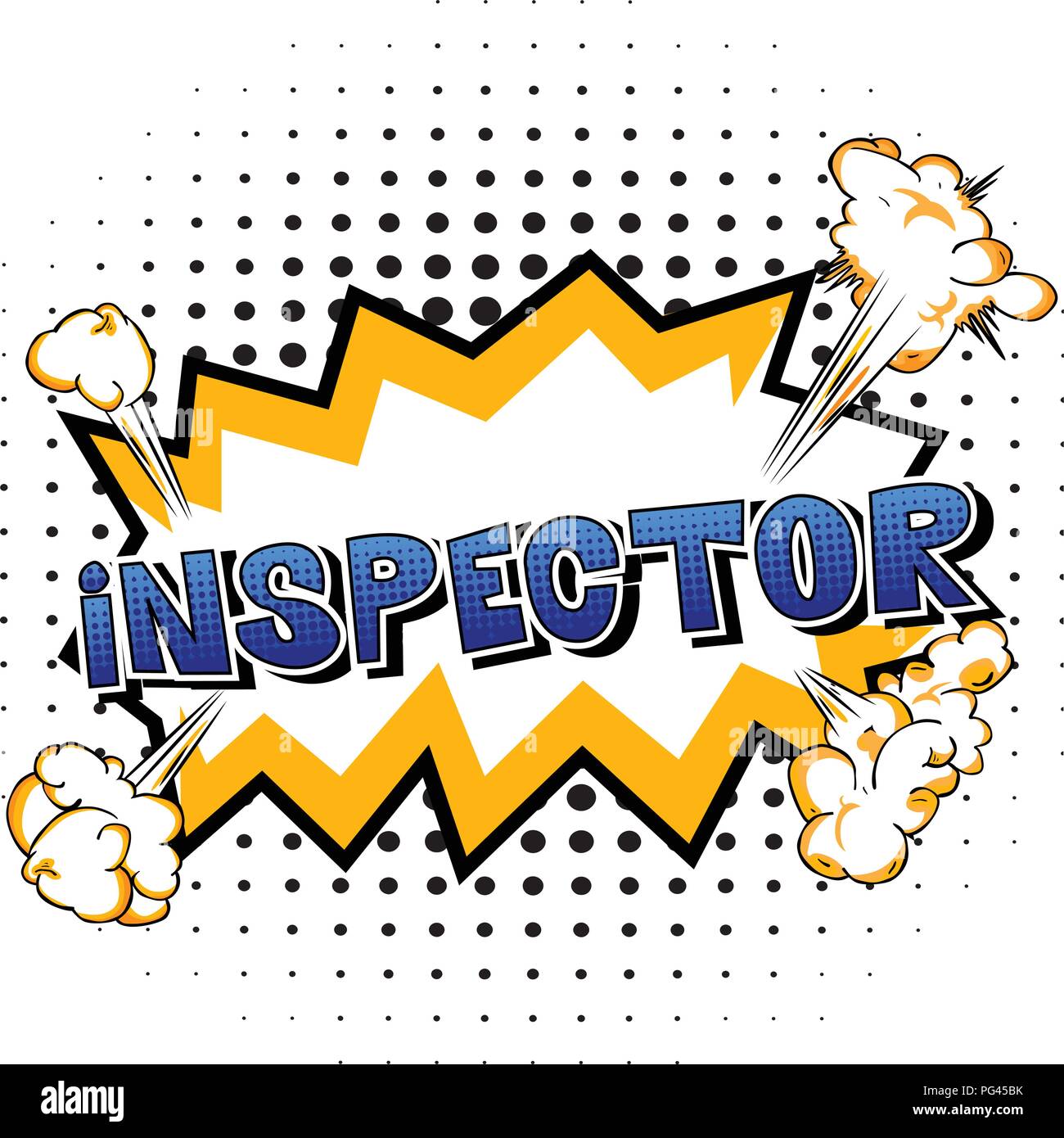 Inspector - Vector illustrated comic book style phrase Stock Vector ...