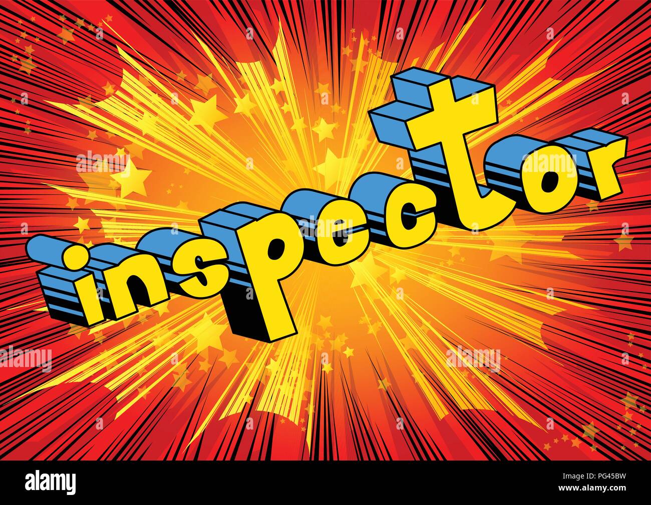 Inspector - Vector illustrated comic book style phrase Stock Vector ...