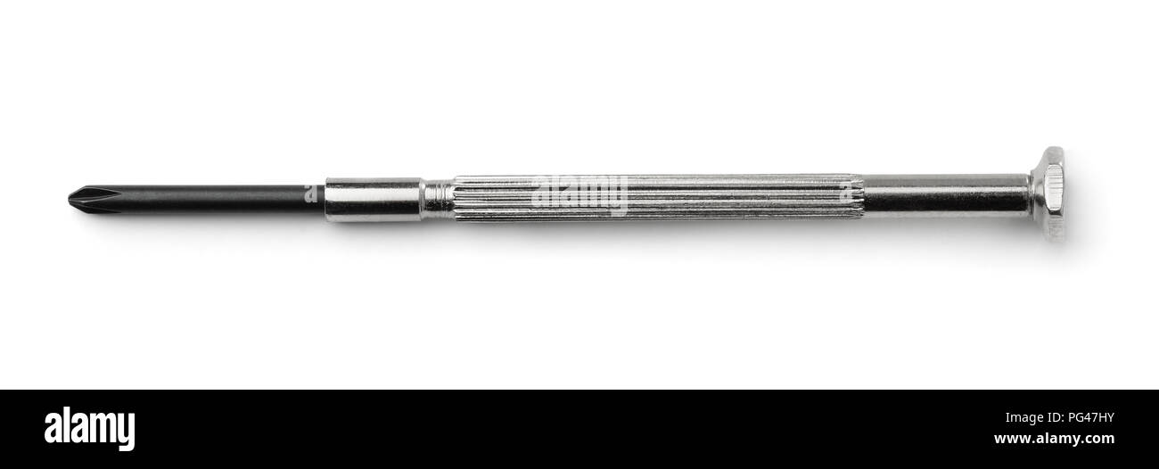 Top view of precision screwdriver isolated on white Stock Photo - Alamy
