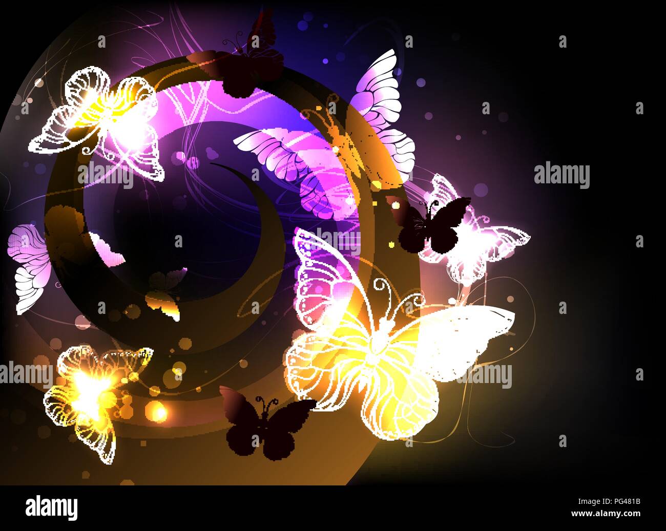 Glowing butterfly hi-res stock photography and images - Alamy