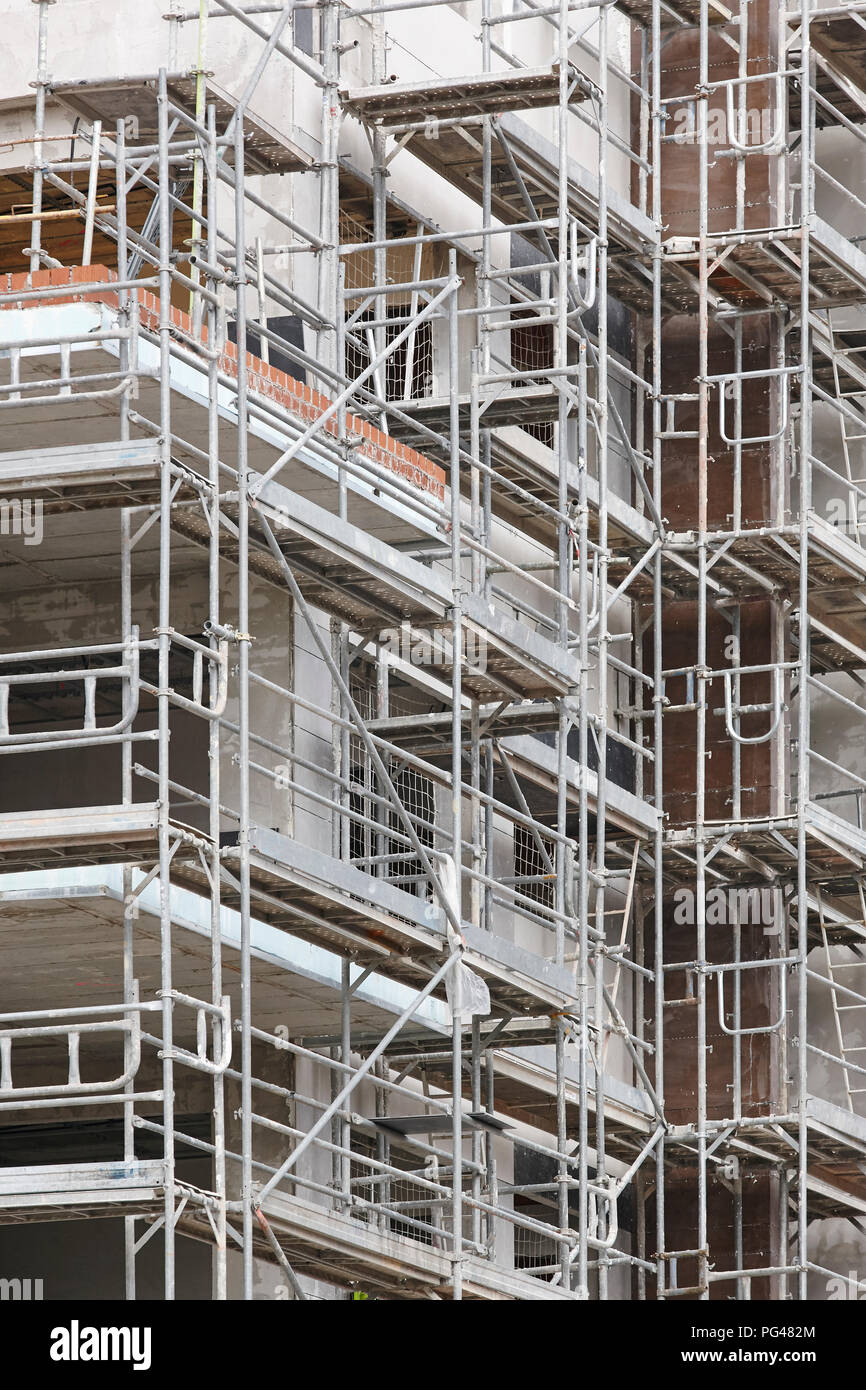 Building facade under construction. Concrete structure. Architecture ...