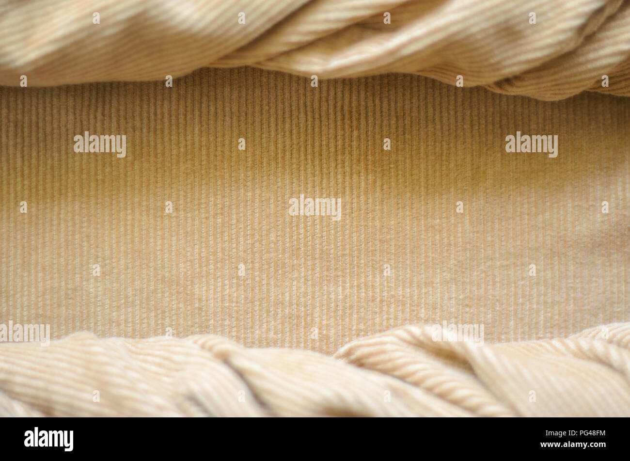 Texture of Soft Velvet Fabric with Folds Closeup. Texture of Beige ...