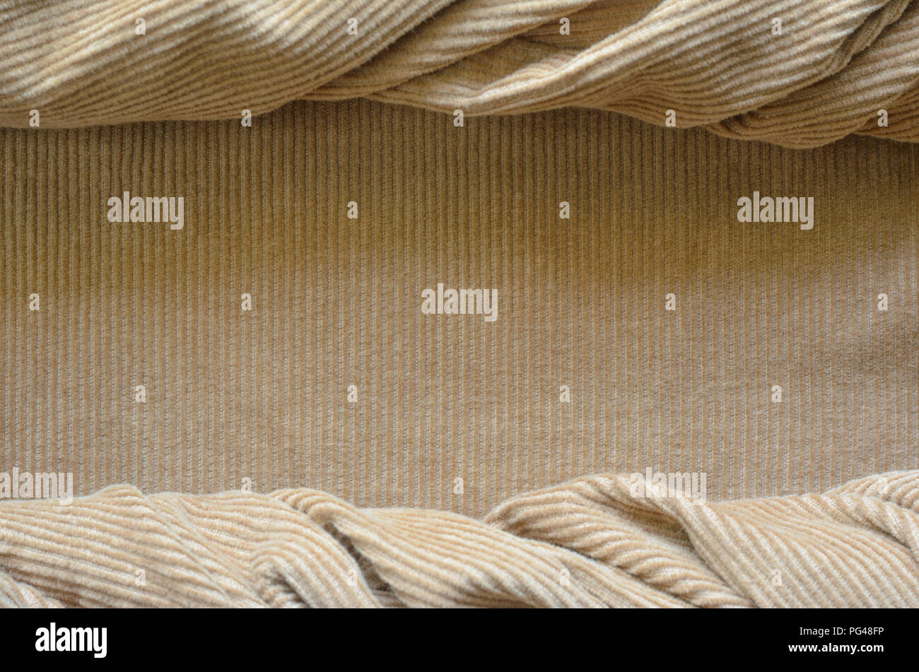 Texture of Soft Velvet Fabric with Folds Closeup. Texture of Beige ...